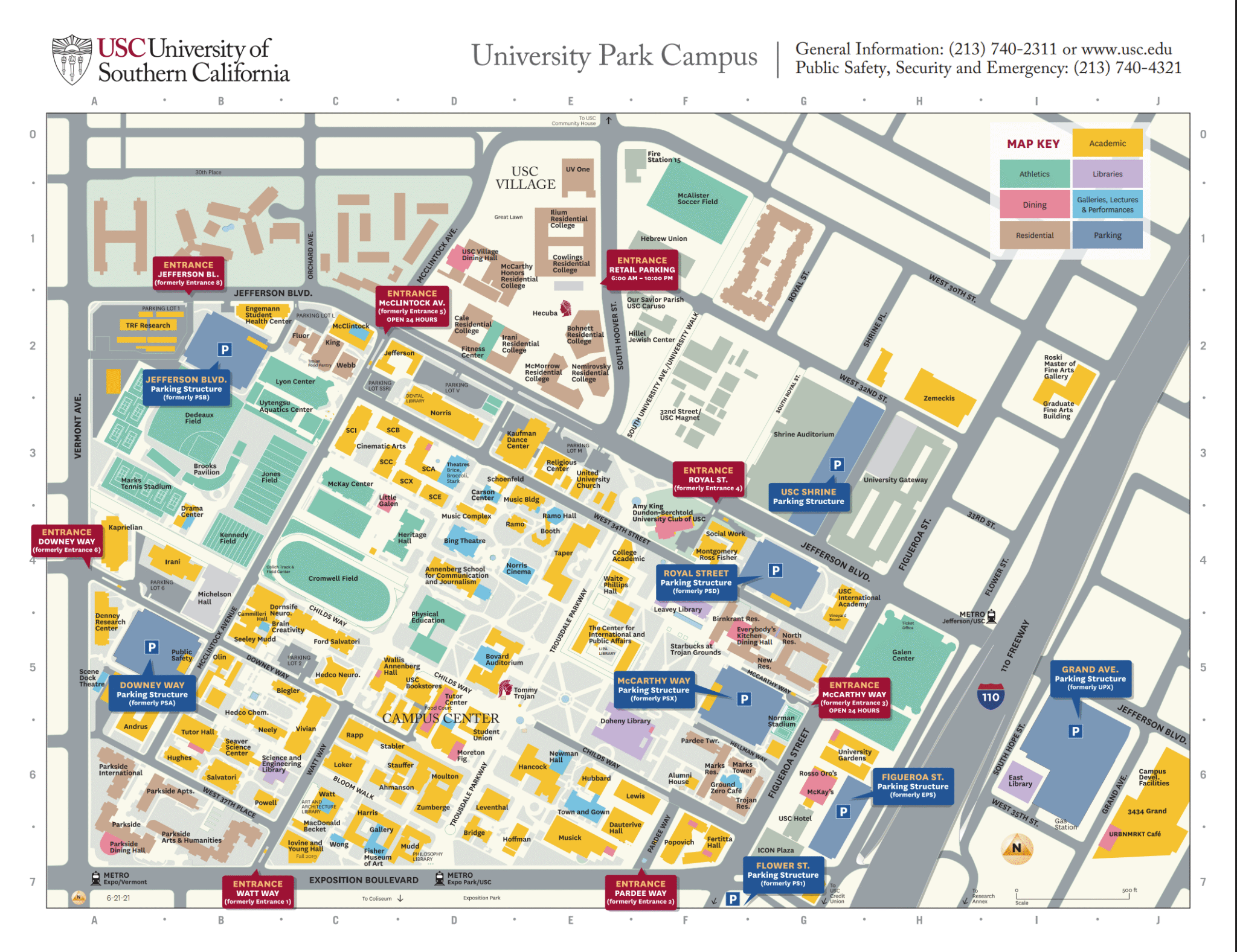 USC Athletics Official Parking